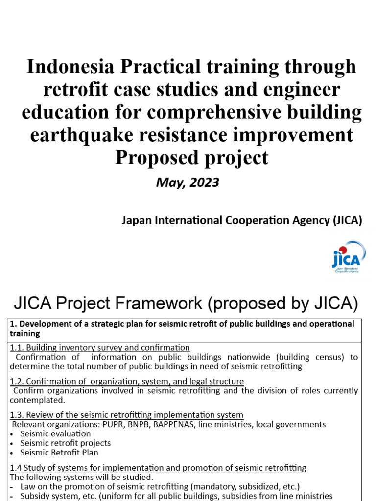 Inrdoroduction of JICA Projects (tentative) (2) | PDF | Earthquakes | Seismology