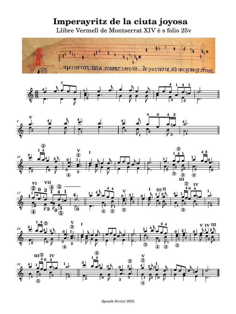 Imperayritz de La Ciuta Joyosa - (Arr. Dominique Peuch) | PDF