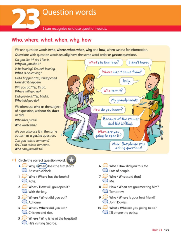 Question Words 1 | PDF