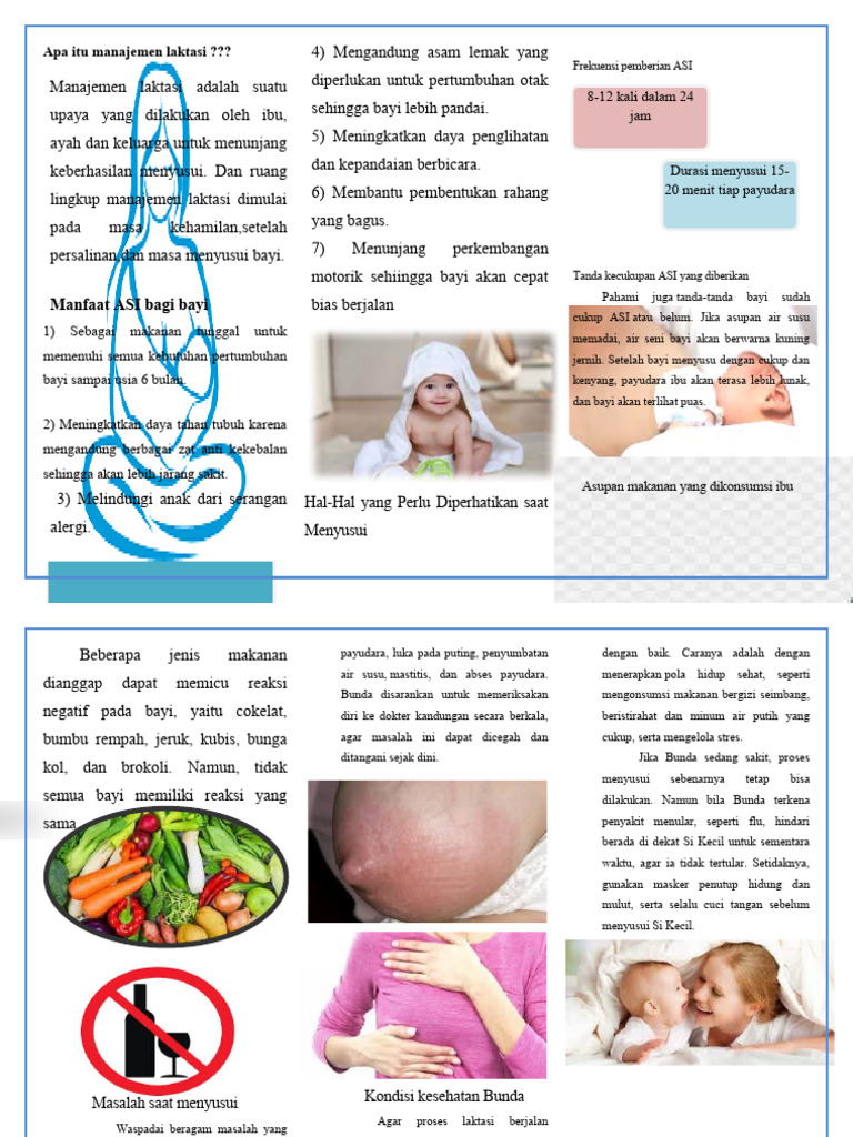LEAFLET Manajemen Laktasi Fix | PDF