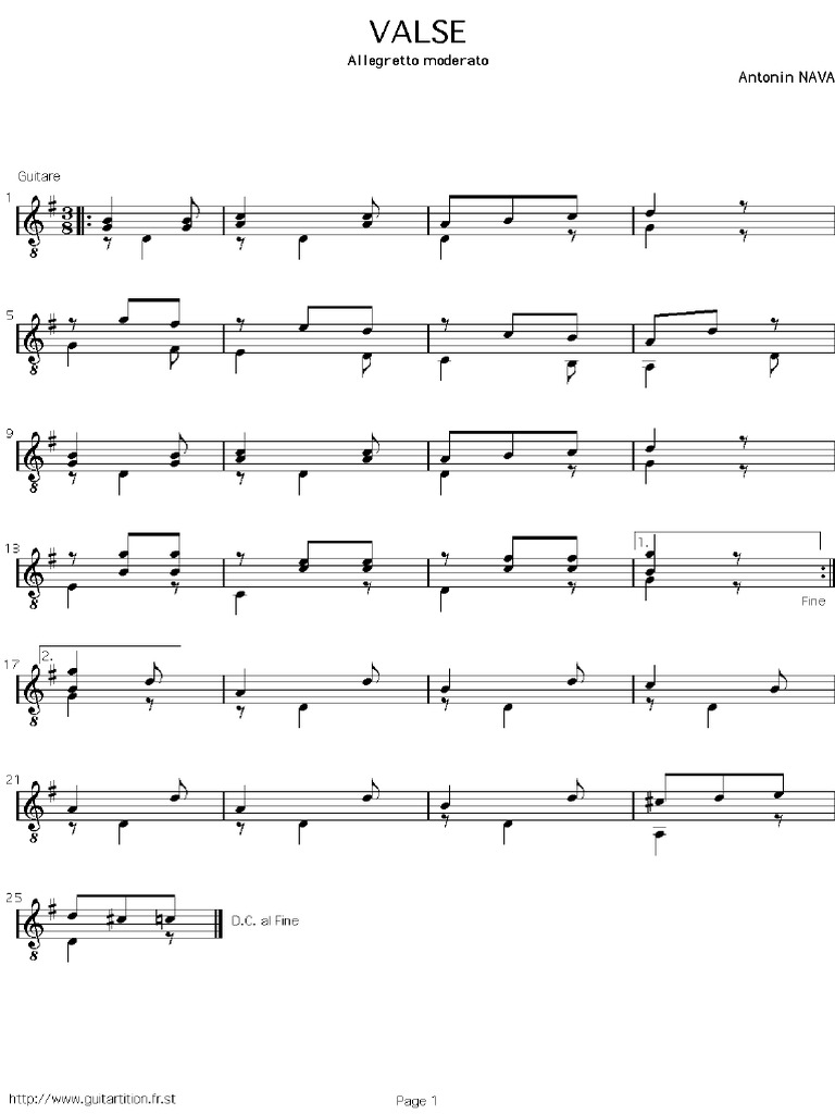 Nava, Antonin - Valse | PDF