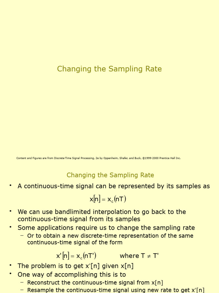 DSP6 | PDF | Sampling (Signal Processing) | Digital Signal Processing