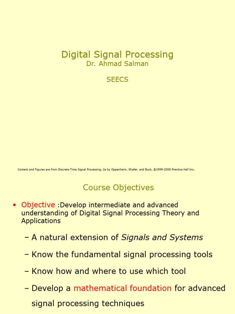 DSP1 | PDF | Digital Signal Processing | Signal Processing