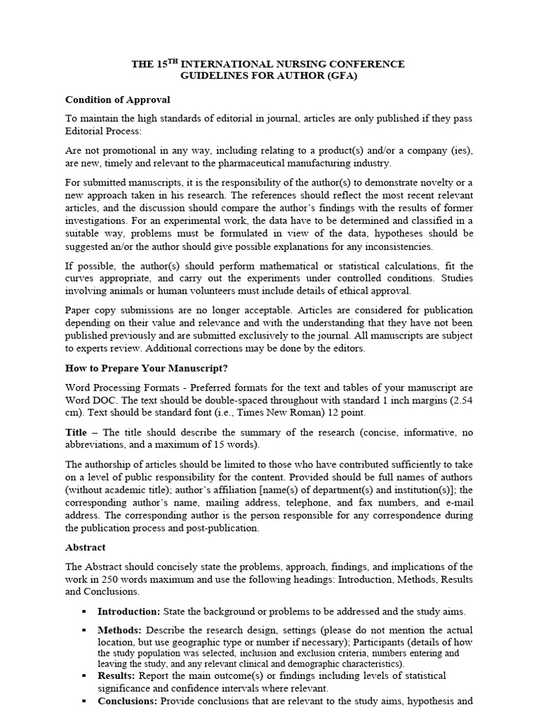 Final Guideline For Author | PDF | Academic Journal | Scientific Method