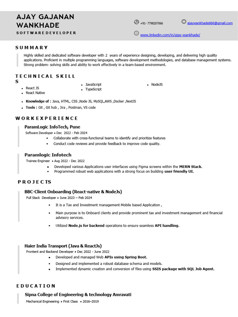 Ajays Resume | PDF | Systems Architecture | Computer Science