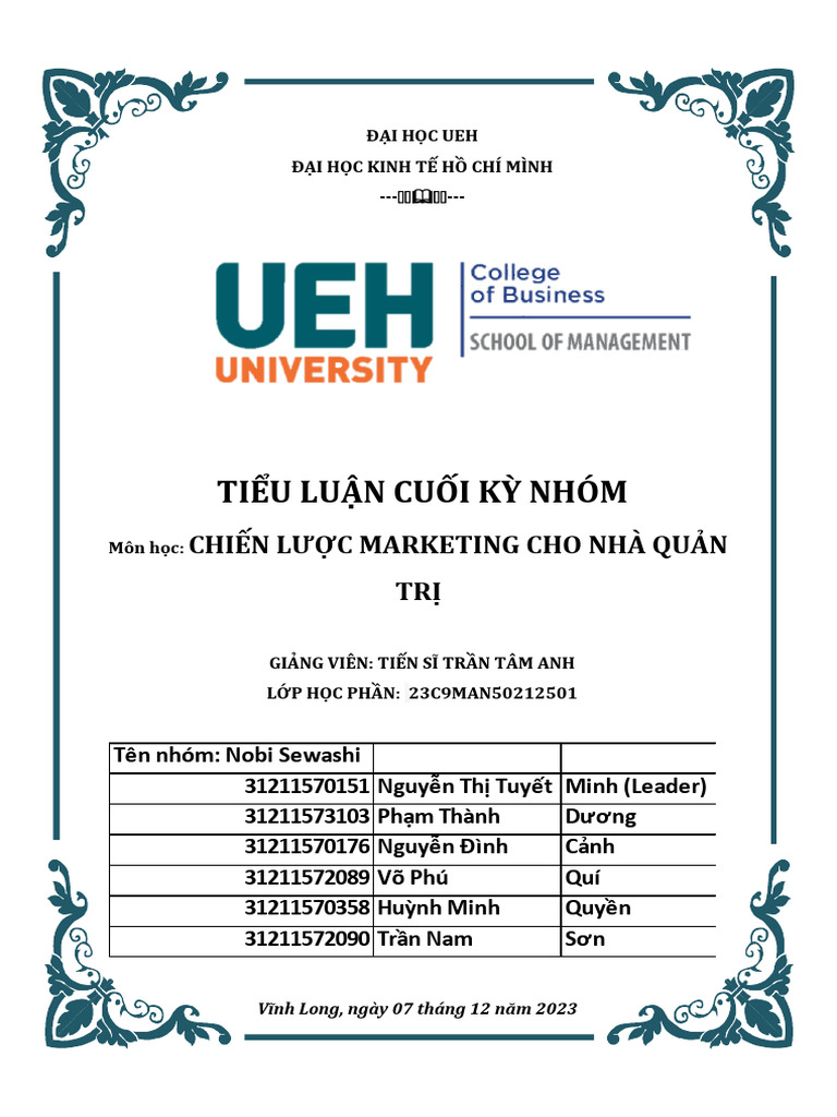 Nobi Sewashi 23c9man50212501 Final Paper | PDF