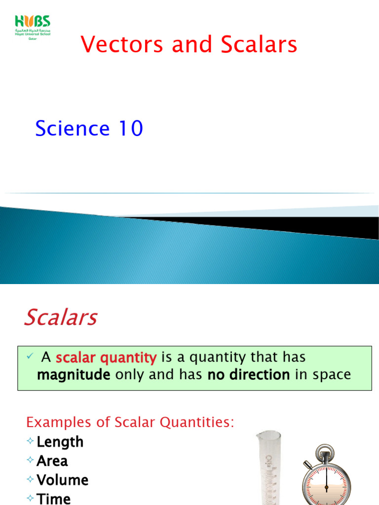 Vector and Scalar | PDF | Euclidean Vector | Quantity