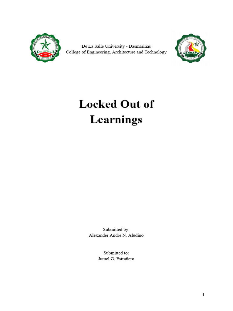 Aludino Locked Out of Learnings | PDF | Cost Of Living | Teachers