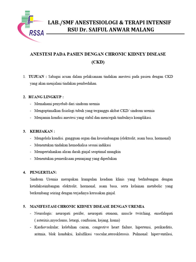 Chronic Kidney Disease | PDF | Pengembangan Diri | Kesehatan Holistik