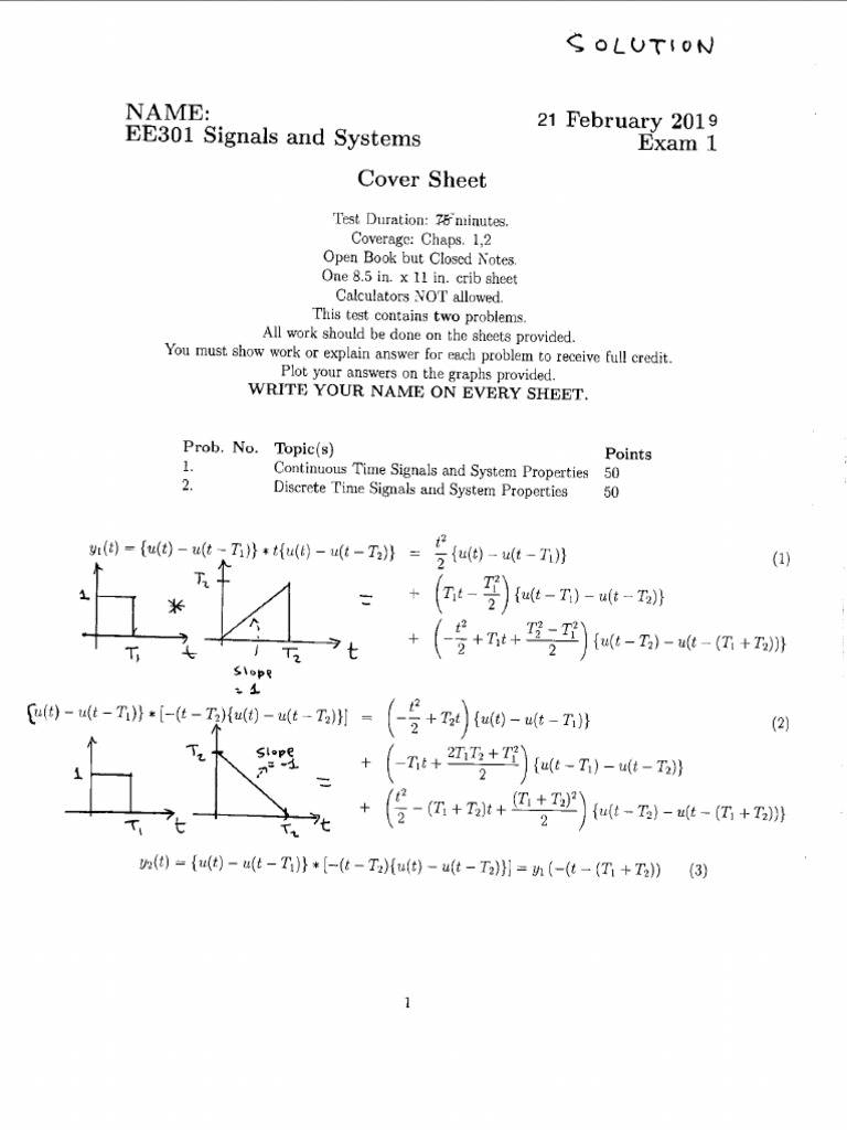 Exam 1 Soln SP2019 | Download Free PDF | Computer Engineering | Telecommunications Engineering