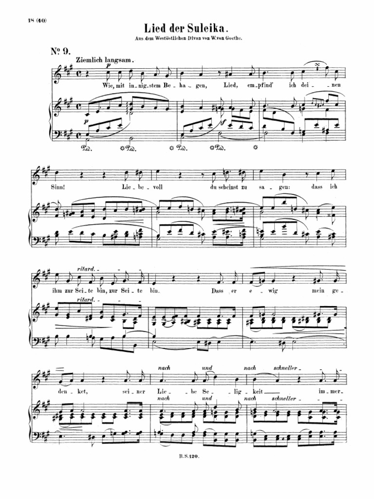 Lied Der Suleika (Schumann) | PDF