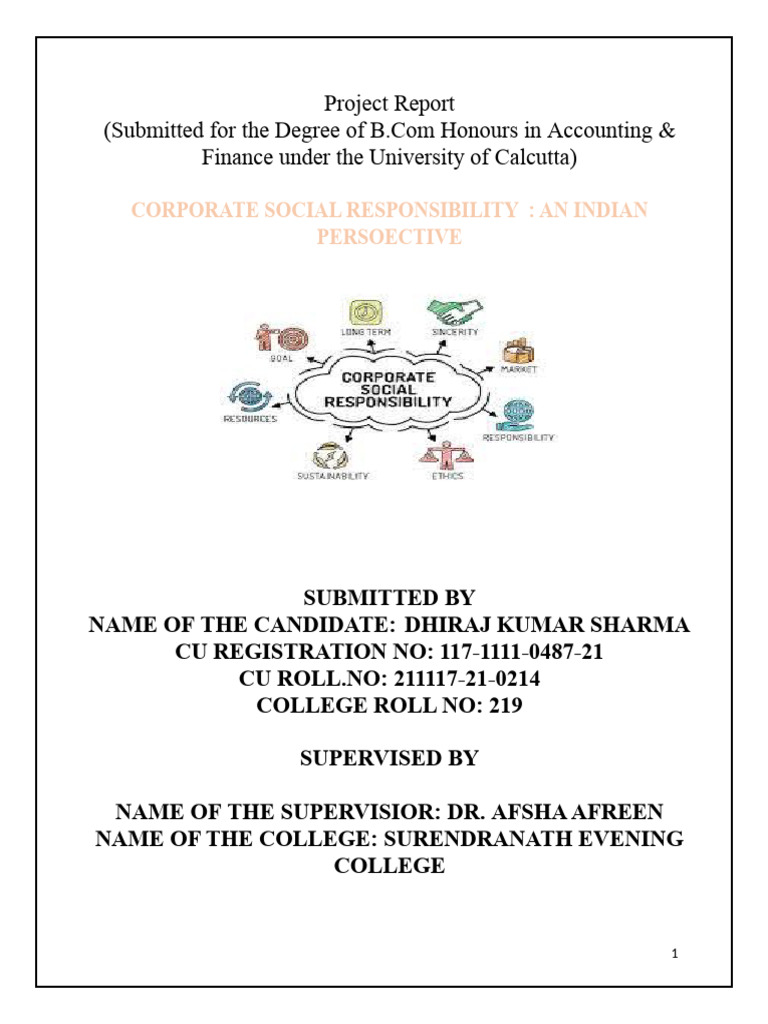 Bcom sem vi project | PDF | Corporate Social Responsibility | Economies