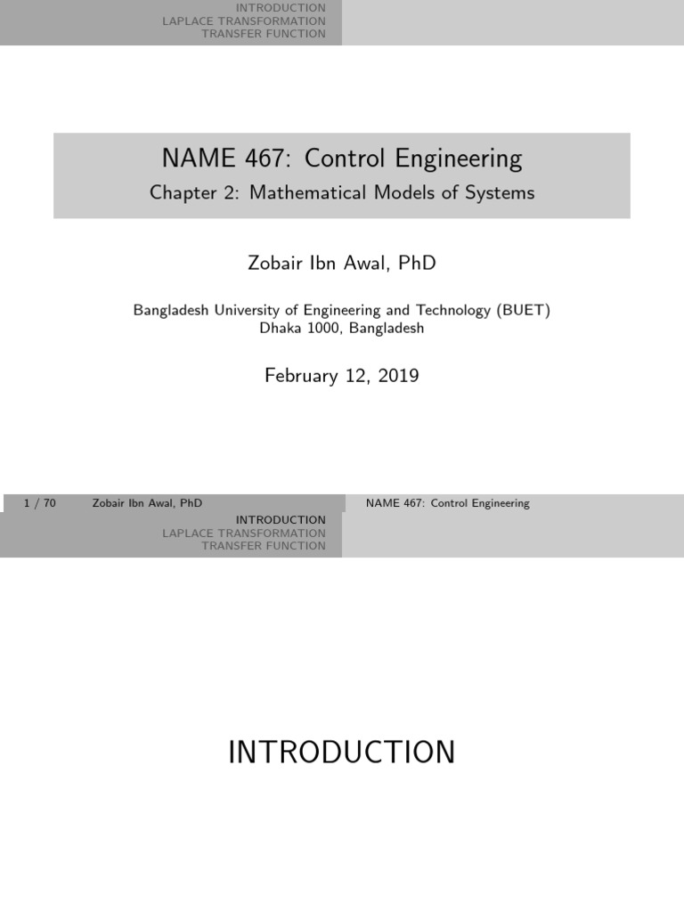 Chapter 2 | PDF | Laplace Transform | Mathematical Relations