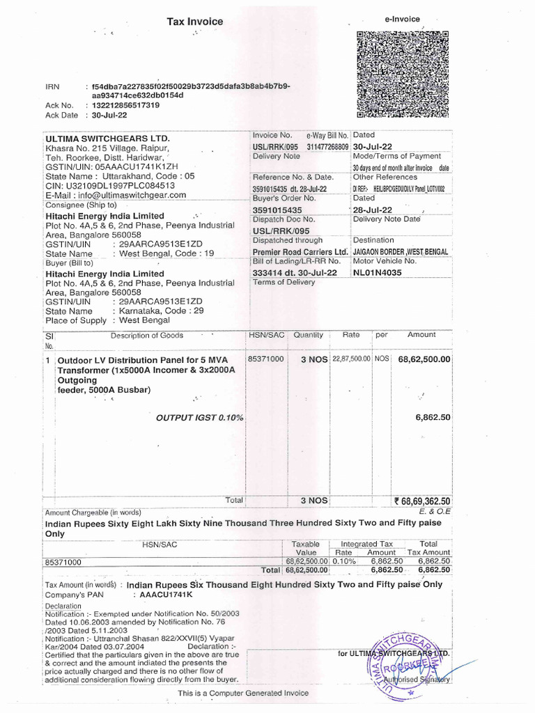 GST Invoice No-95 | PDF