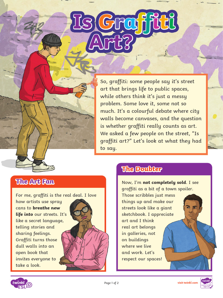 Esl-is-graffiti-art-reading-comprehension-teens | PDF | Graffiti
