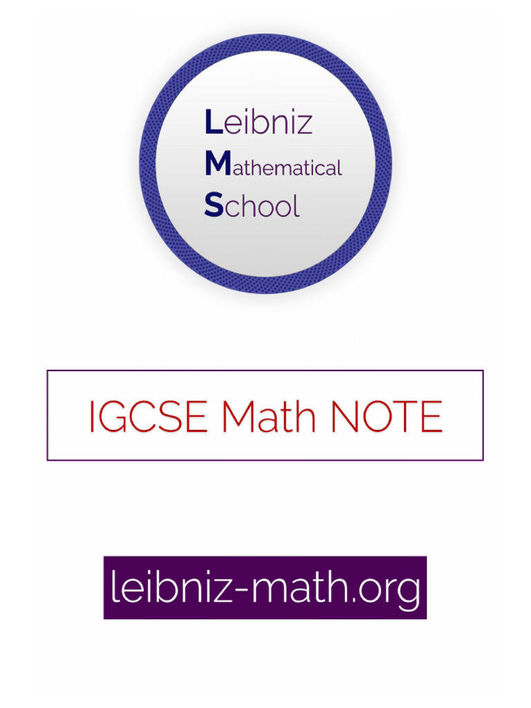 MATHS D NOTES and FORMULAS | PDF