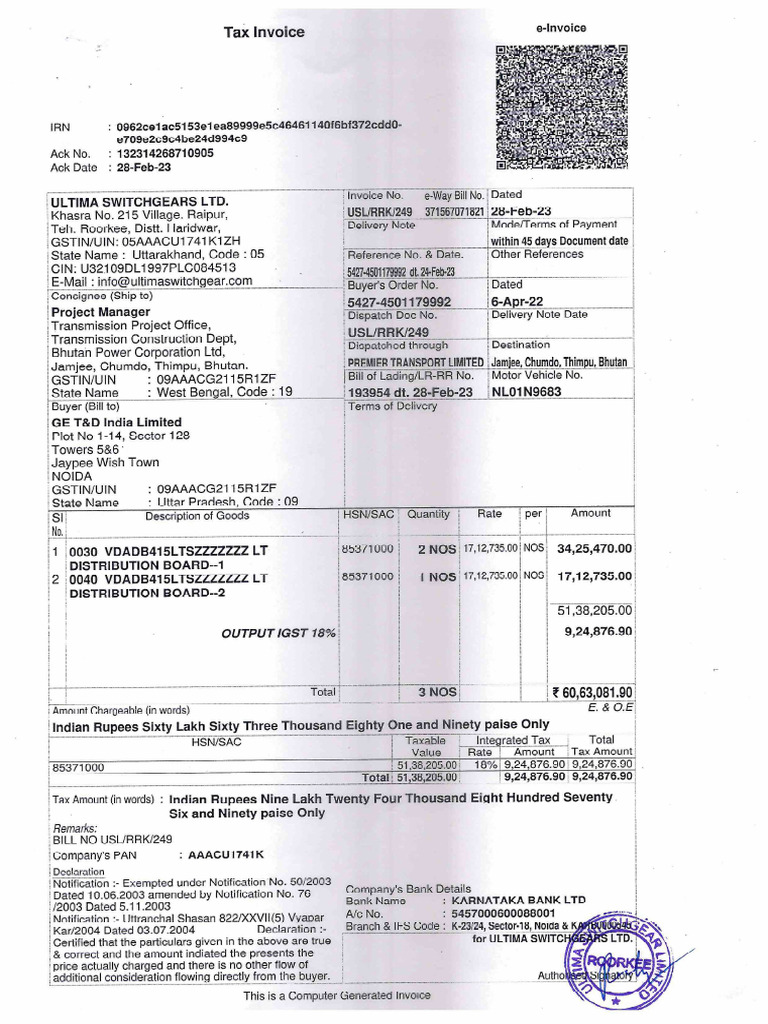 Gst Invoice No-249 | PDF