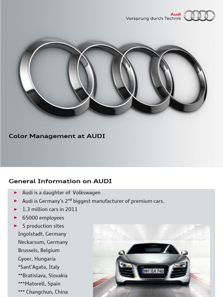 Color Management at AUDI DCC March 2012 | PDF | Color | Audi