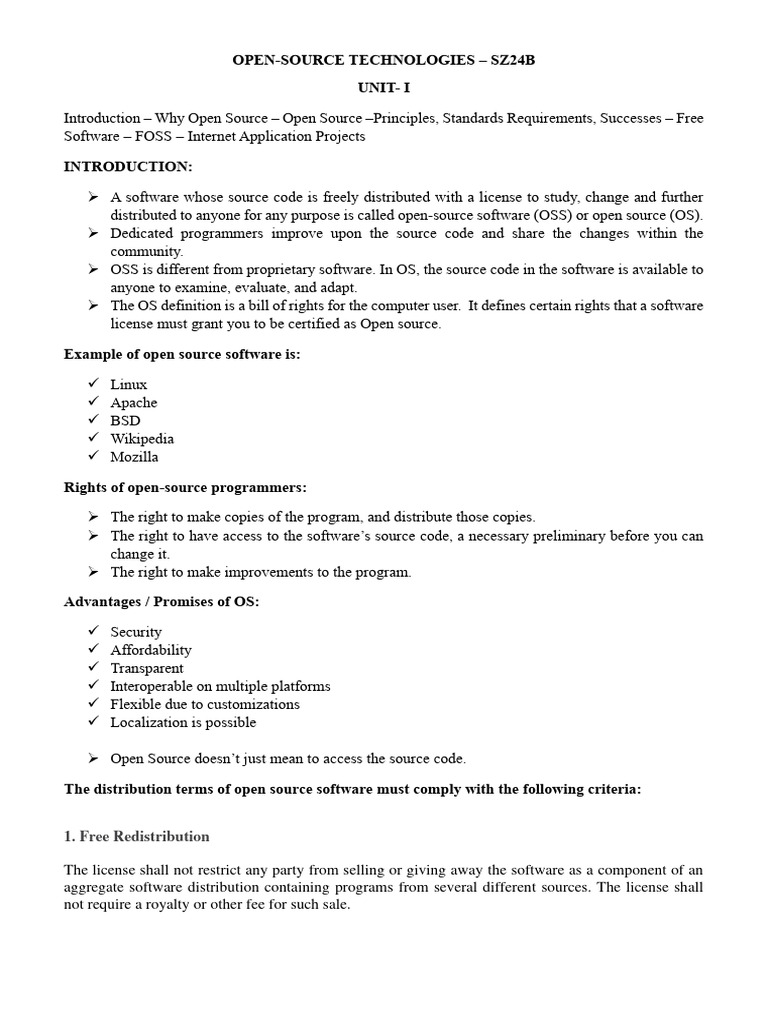 Ost Notes (I, II, IV & V) | PDF | Free Software | Copyright