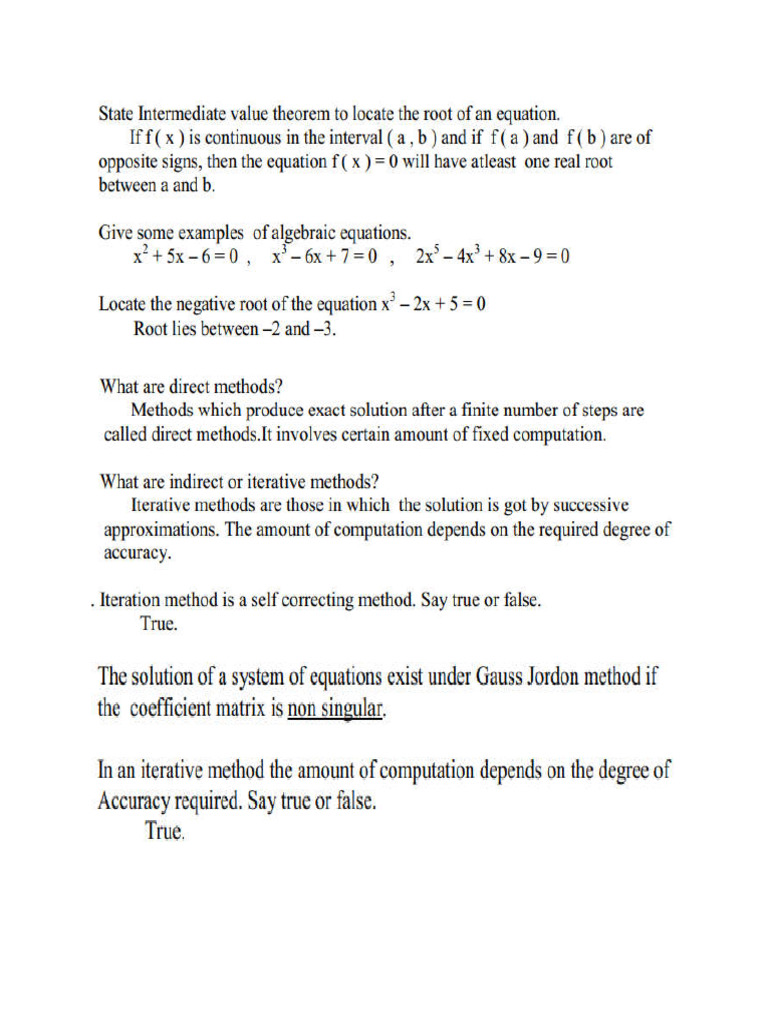 Units 3 and 4 - Sample Part A Questions and Answers | PDF