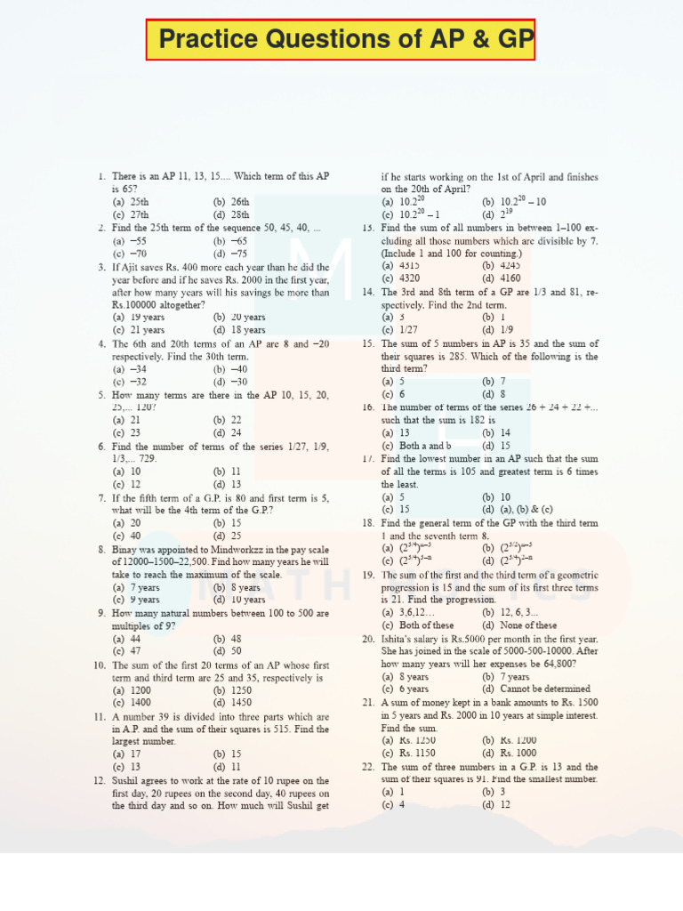 AP&GP | PDF | Mathematics