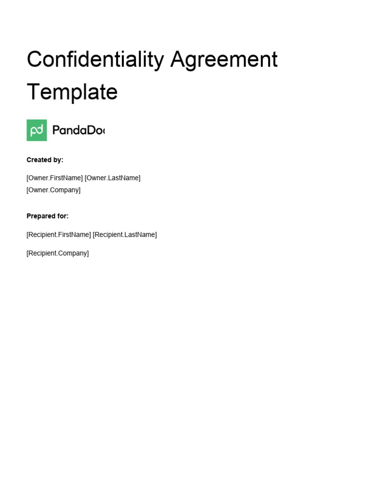 Confidentiality Agreement Template | PDF | Trade Secret | Intellectual ...