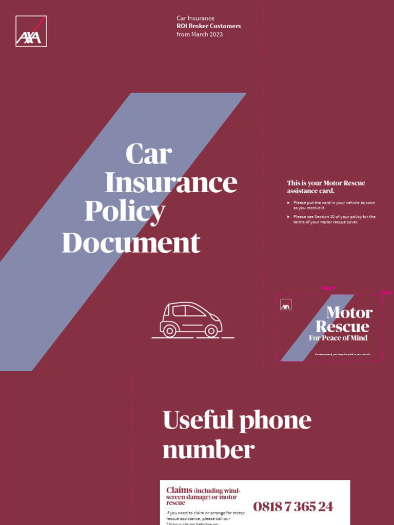 axa-private-car-policy-booklet | PDF | Insurance | Vehicle Insurance