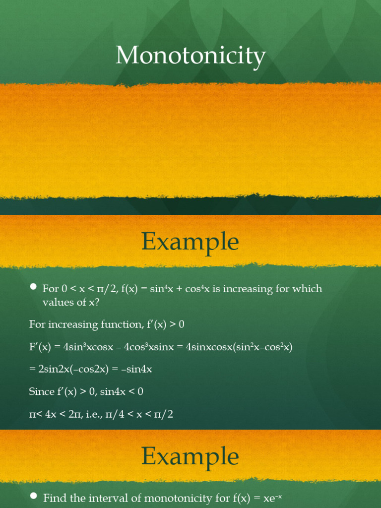 Monotonicity 2 | PDF | Mathematical Analysis | Mathematical Relations