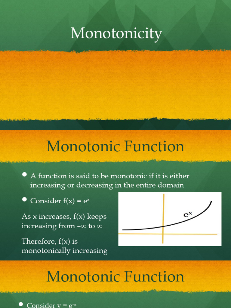 Monotonocity 1 | Download Free PDF | Monotonic Function | Function (Mathematics)