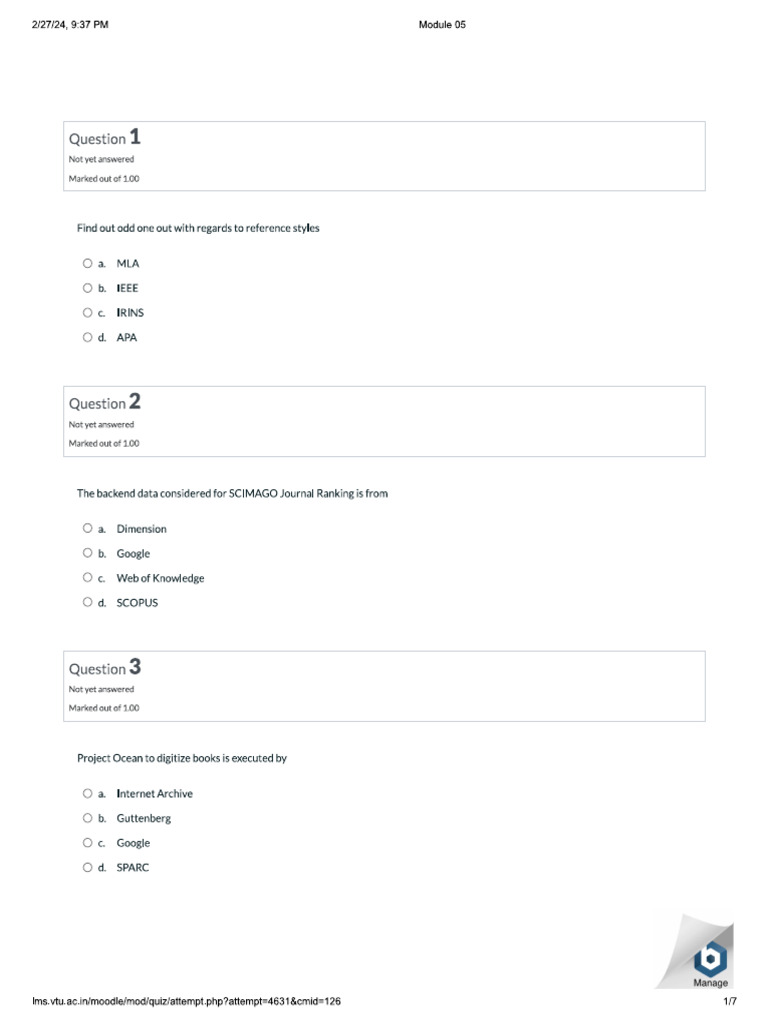 Module 5 QuizQuestion | PDF