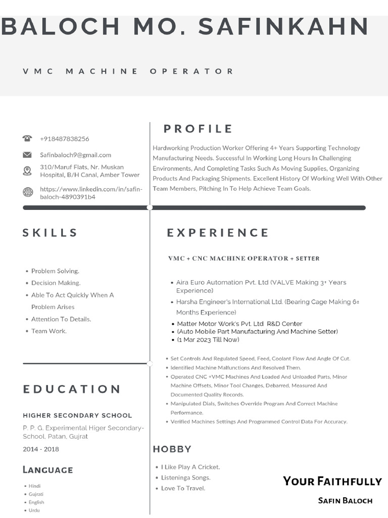 Safin Khan Resume | PDF