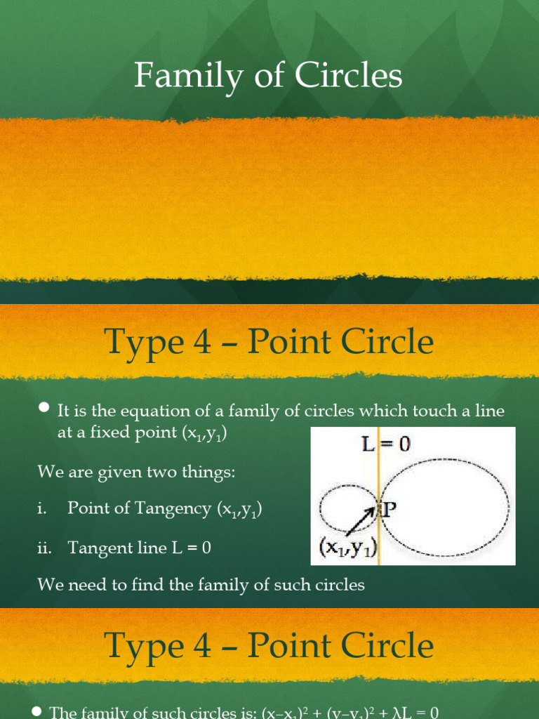 Family of Circles II | Download Free PDF | Tangent | Elementary Geometry