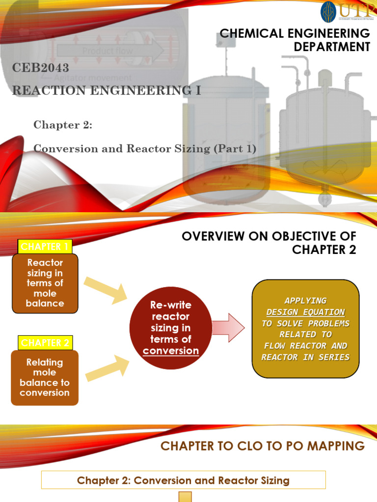 Chapter 2 Conversion Reactor Sizing (Part 1 of 3) | PDF | Chemical Reactor | Chemical Reactions