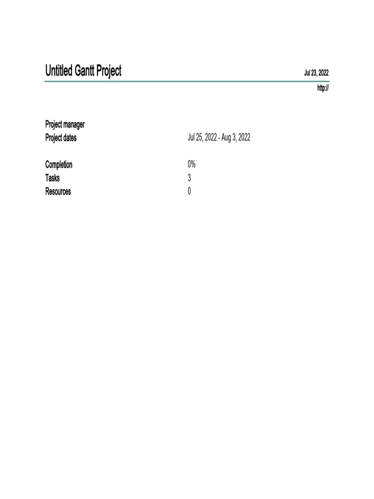 Gantt Chart for Network Installation Project | PDF