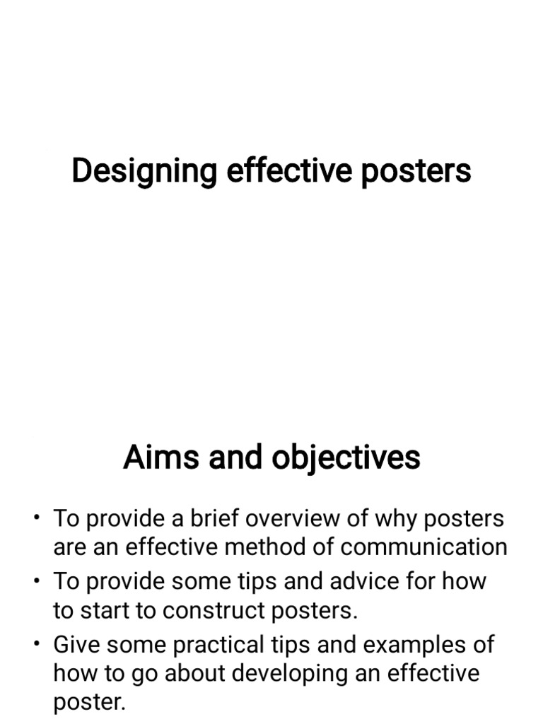 Designing Effective Posters | PDF | Poster | Microsoft Power Point