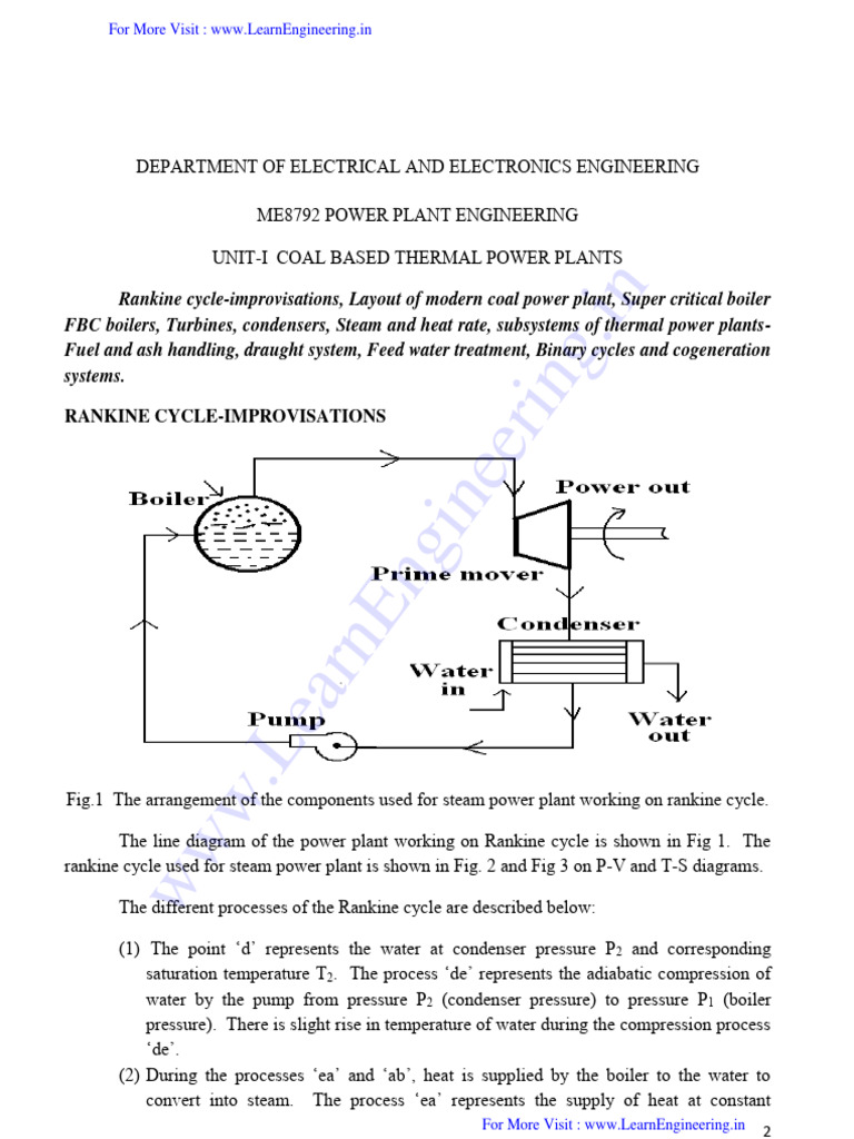 ME8792 Power Plant Engineering 01 - by LearnEngineering - in | PDF | Turbine | Boiler