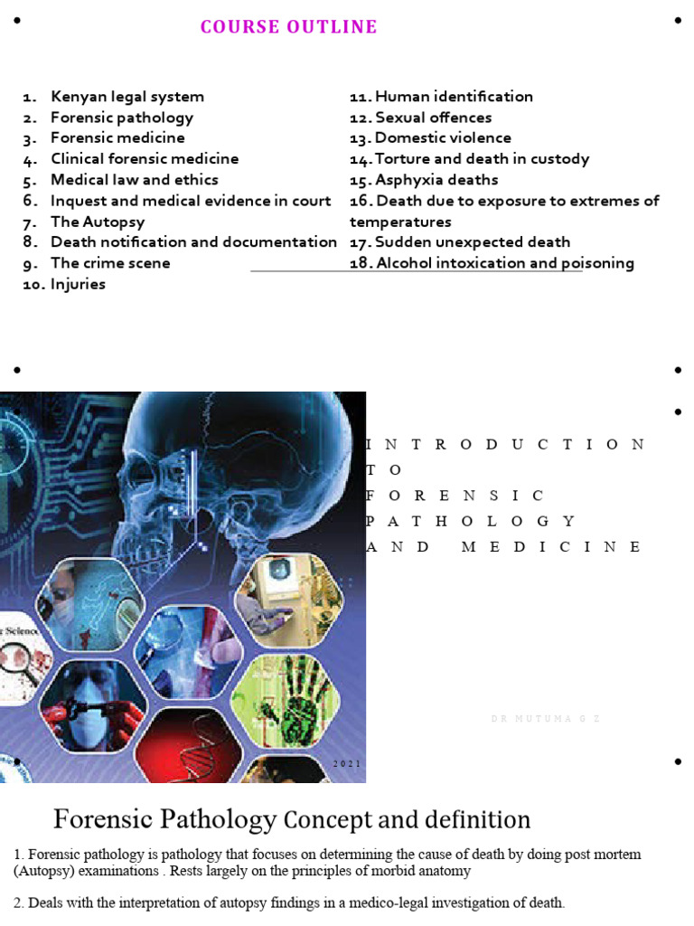Forensic Pathology Course Overview | PDF | Pathology | Forensic Science