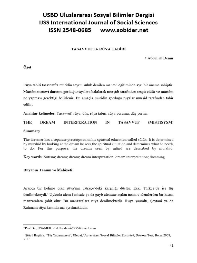 Tasavvufta Ruya Tabiri 1 | PDF