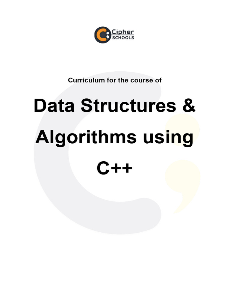 Dsa And C Cipherschools Pdf C Algorithms And Data Structures