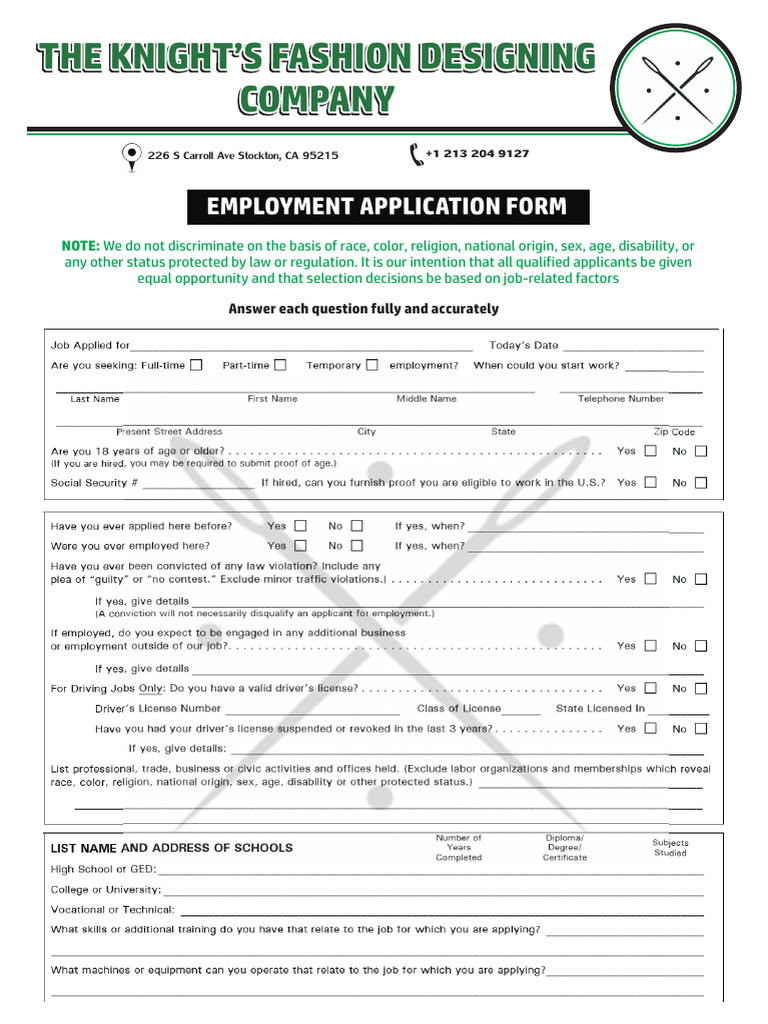 Application Form 2 | PDF