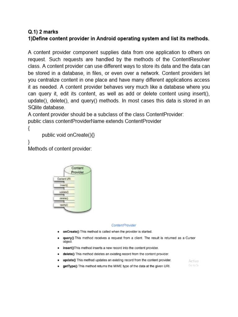 Mad ct2 QB Ans | PDF | Android (Operating System) | Google Play