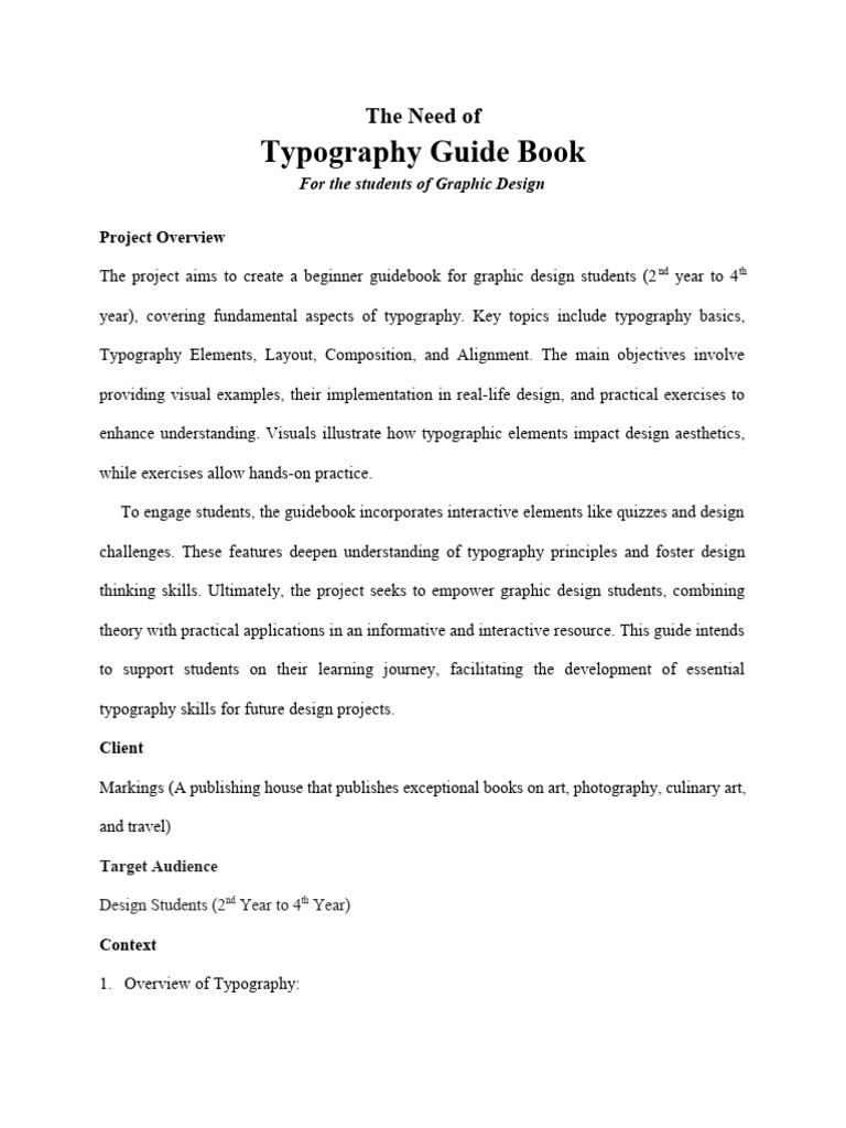 The Need For A Typography Guide Book For Students | PDF | Typography ...