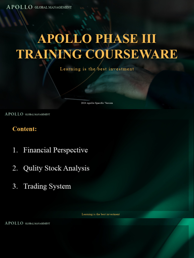 2024 Apollo Phase III Training Overview | PDF | Initial Public Offering ...
