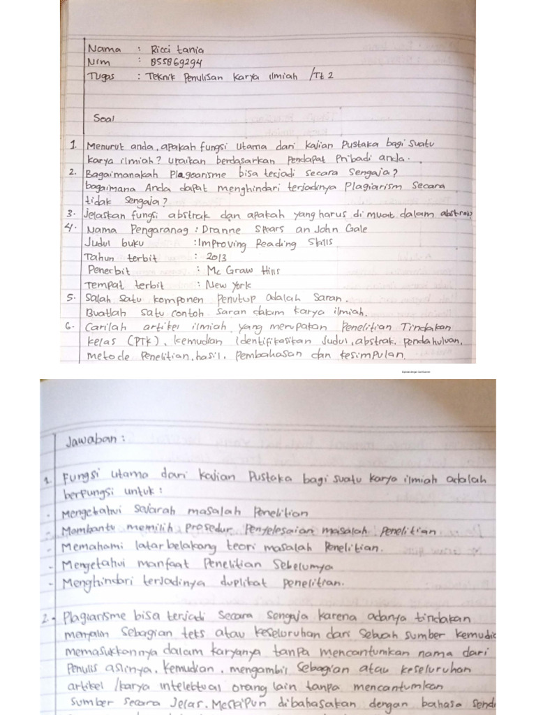 Tugas tt2 Karil Ricci Tania | PDF