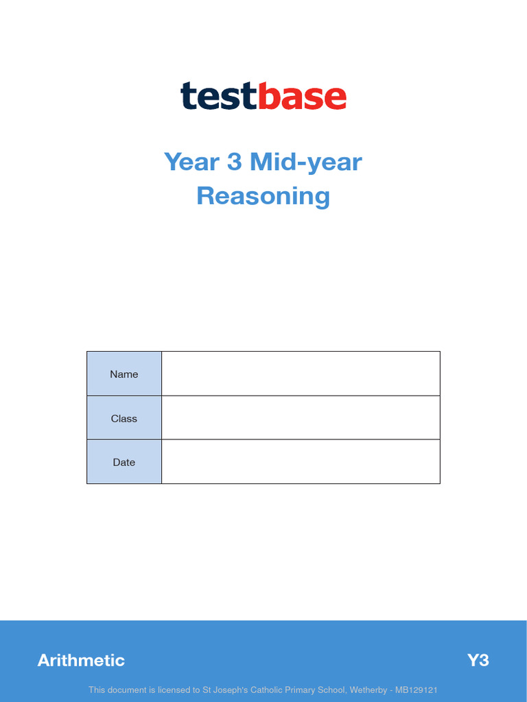 Y3-Reasoning-test | PDF | Mathematics | Elementary Geometry