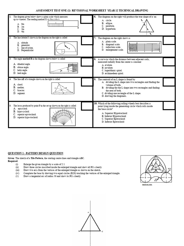 Year 12 Technical Drawing Assessment | PDF | Circle | Helix
