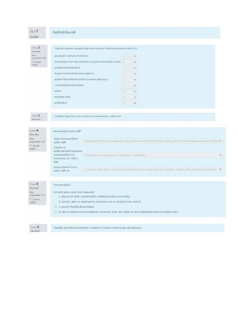 Teoria Komunikacie Post. TEST | PDF