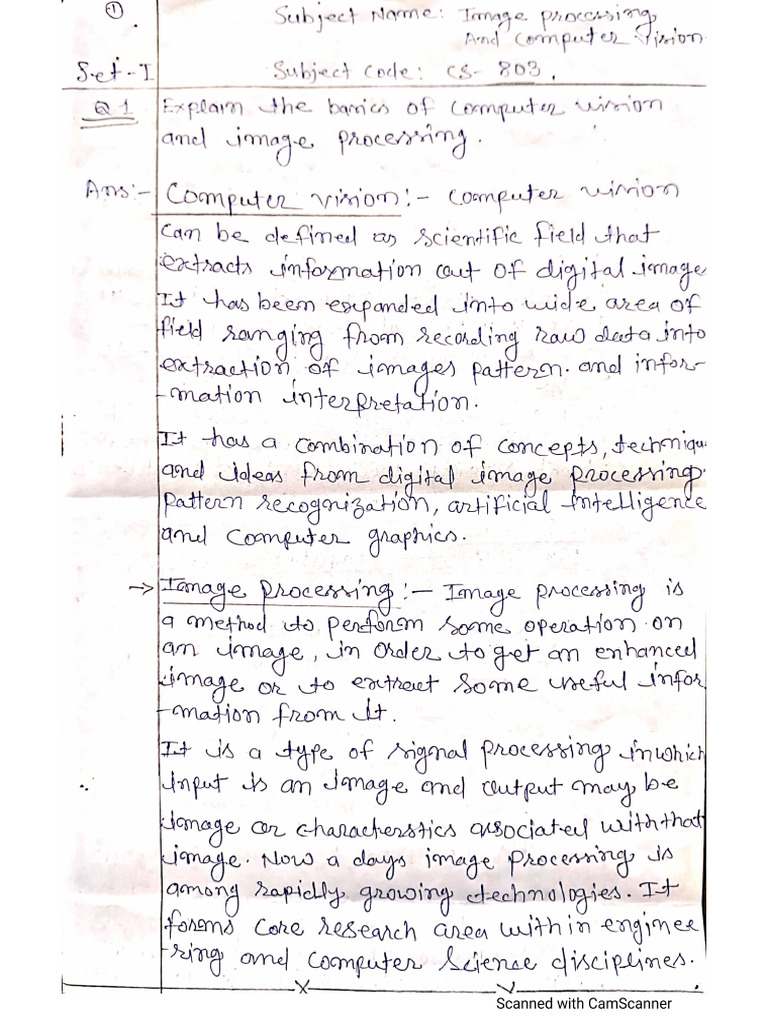 Cs - 803 Image Processing | PDF