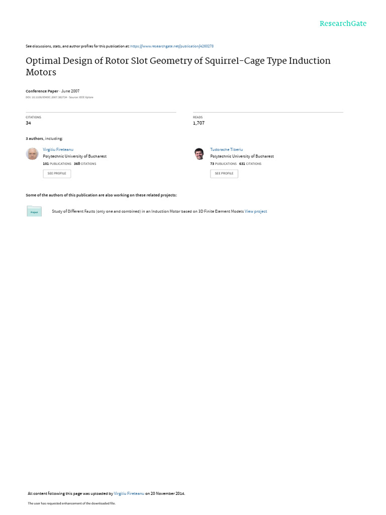 Optimal Design Rotor Slot Geometry IEMDC07 | PDF | Electric Motor ... Optimal Design Rotor Slot Geometry IEMDC07 | PDF | Electric Motor ...