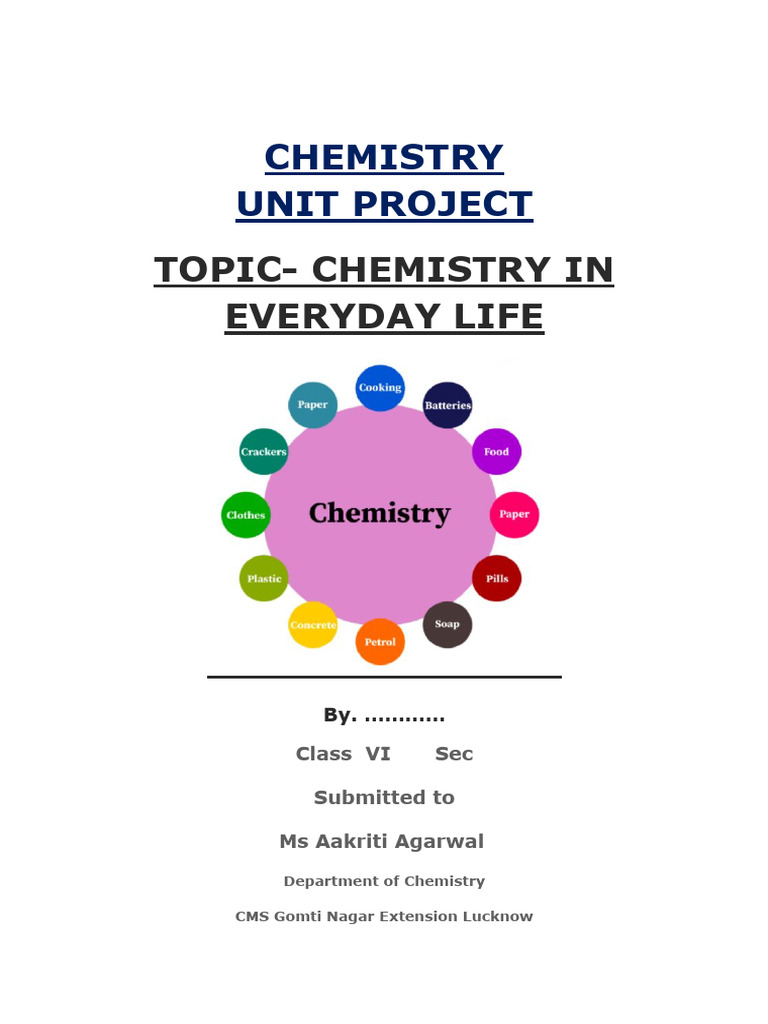 Chemistry Unit Project Cover Page | PDF
